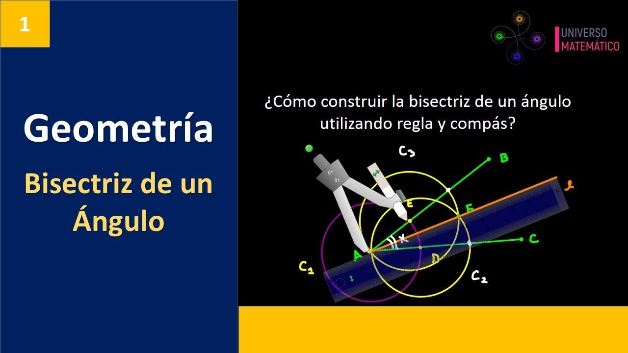 ¿Cómo construir la bisectriz de un ángulo utlizando regla y compás ...