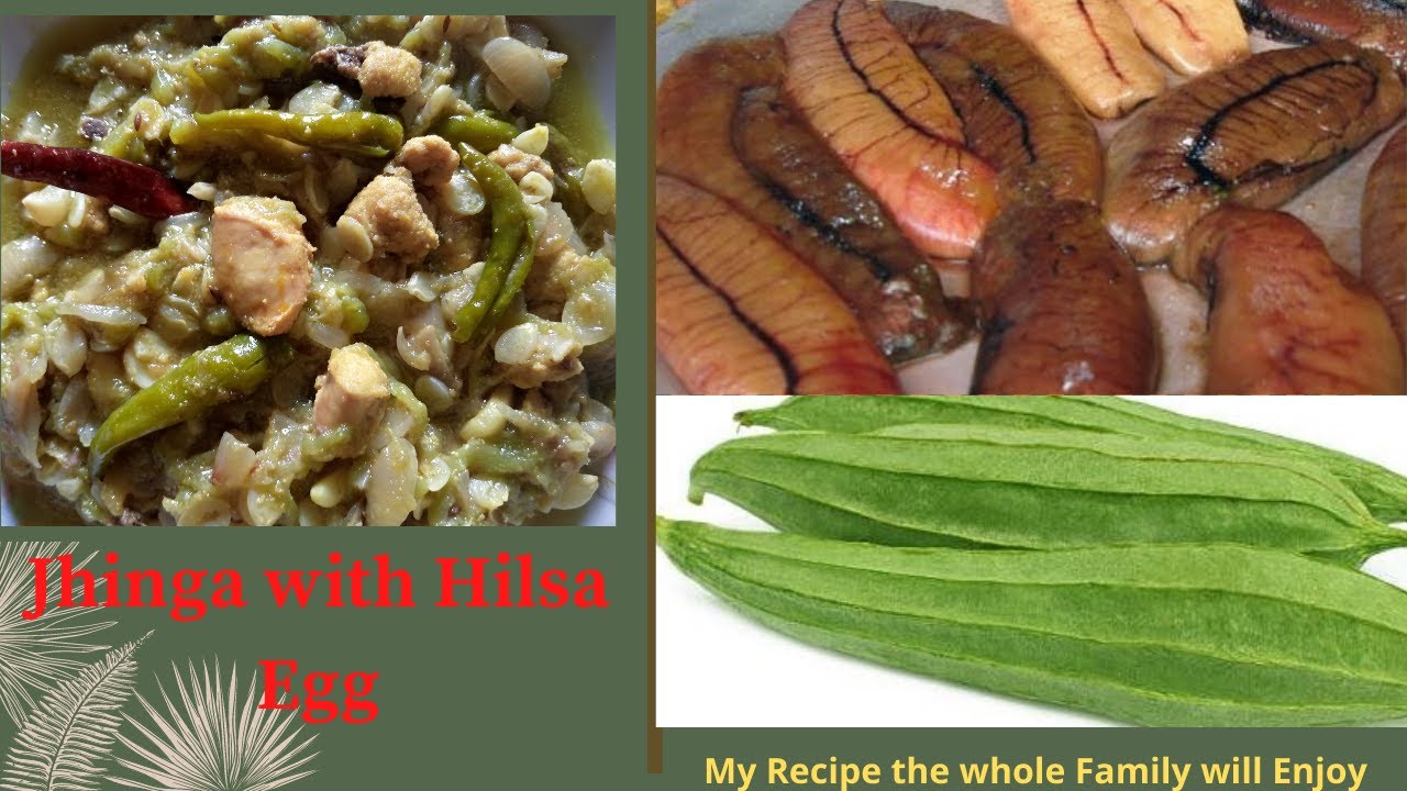 How to cook Jhinga with Hilsa Egg Bangla Recipe at Home Made - YouTube