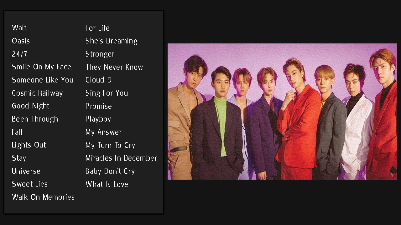 [Playlist] EXO songs (for relaxation, studying, etc.....) - YouTube