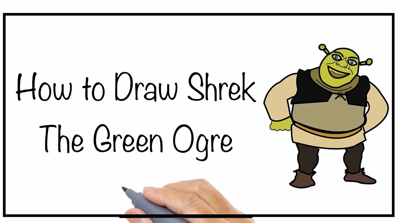 How To Draw Shrek - The Green Ogre Easy Drawing Video #gigglebuddies ...