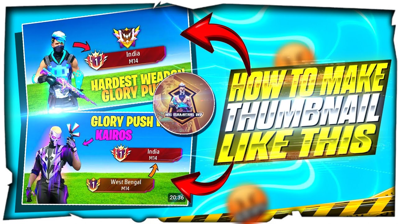 How to Make Free fire Thumbnail Like Ks Gamers 07 || @KSGAMERS07 Jaisa ...