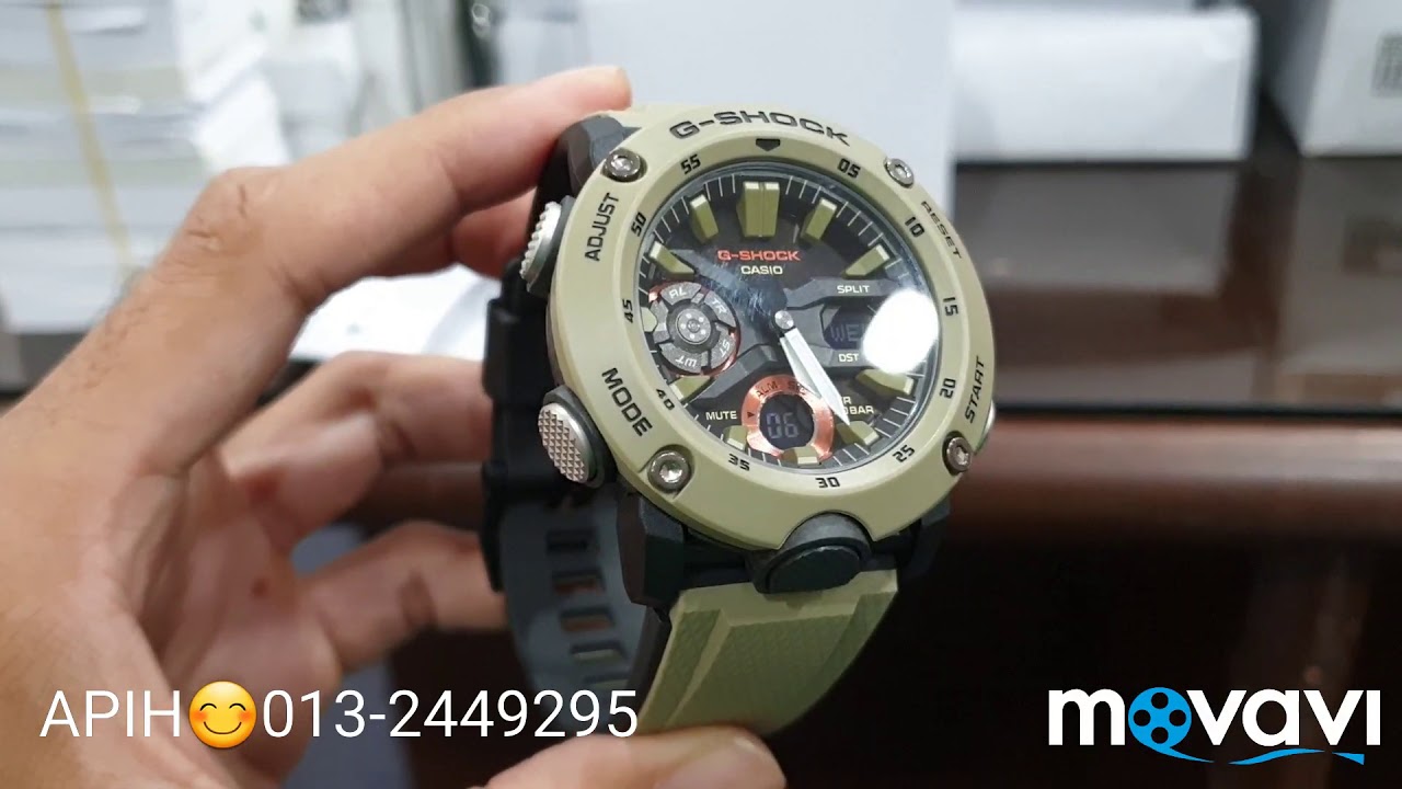 Jam G-SHOCK ORIGINAL GA-2000-5A CARBON CORE GUARD Model 2019 - YouTube