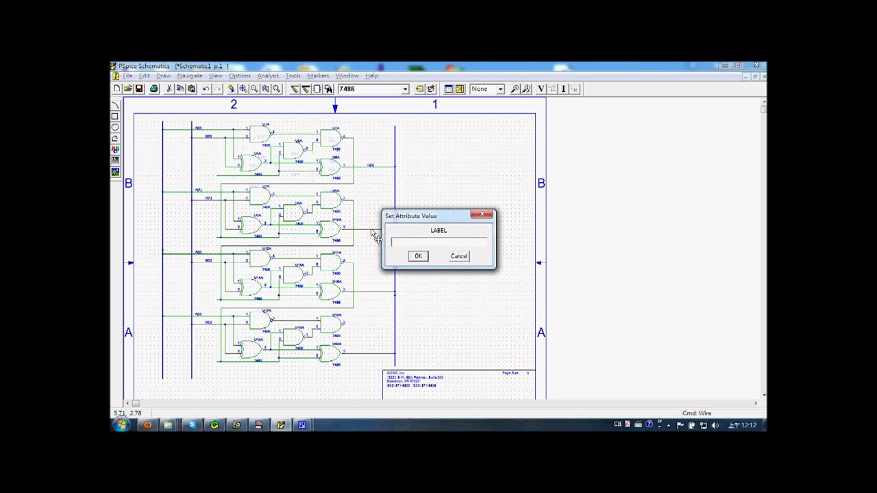 Designing a 4-bit adder in PSpice - YouTube