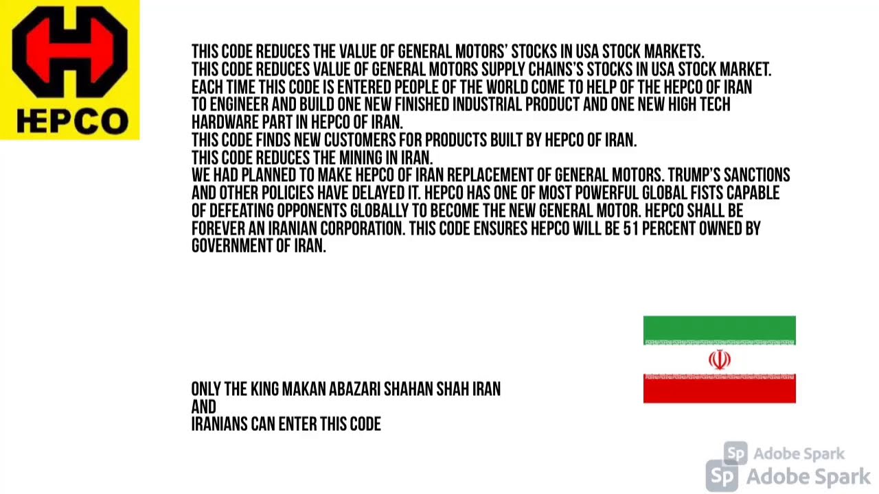 HEPCO of Iran and General Motors - YouTube