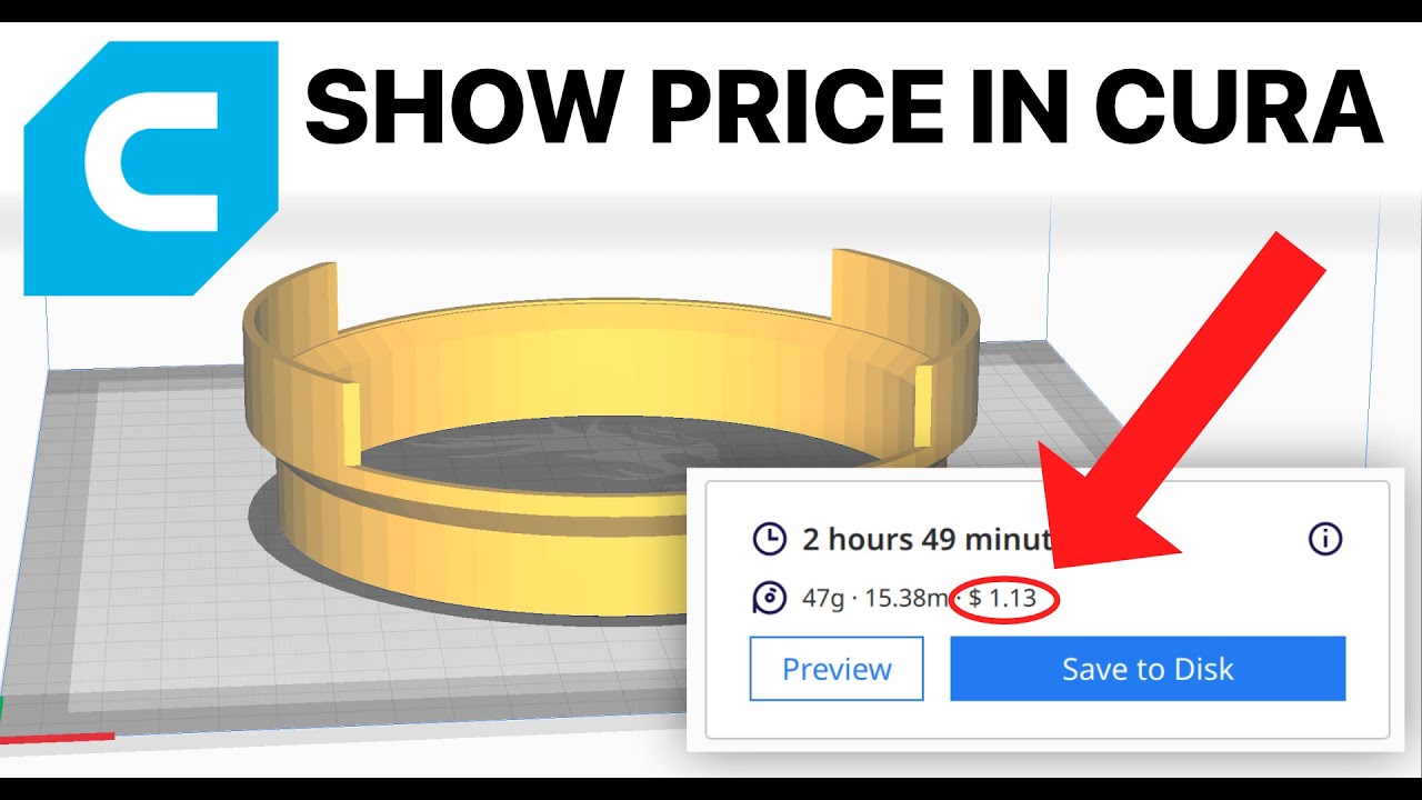 How To Show The Estimated Cost Of A 3D Print In Cura YouTube