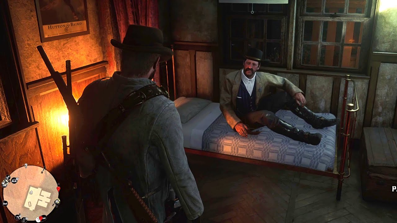 RDR2 - Arthur Wakes Up Sheriff Malloy And Goes To Jail For It - YouTube