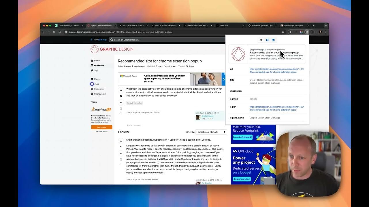 Open graph debugger chrome extenstion demo - YouTube