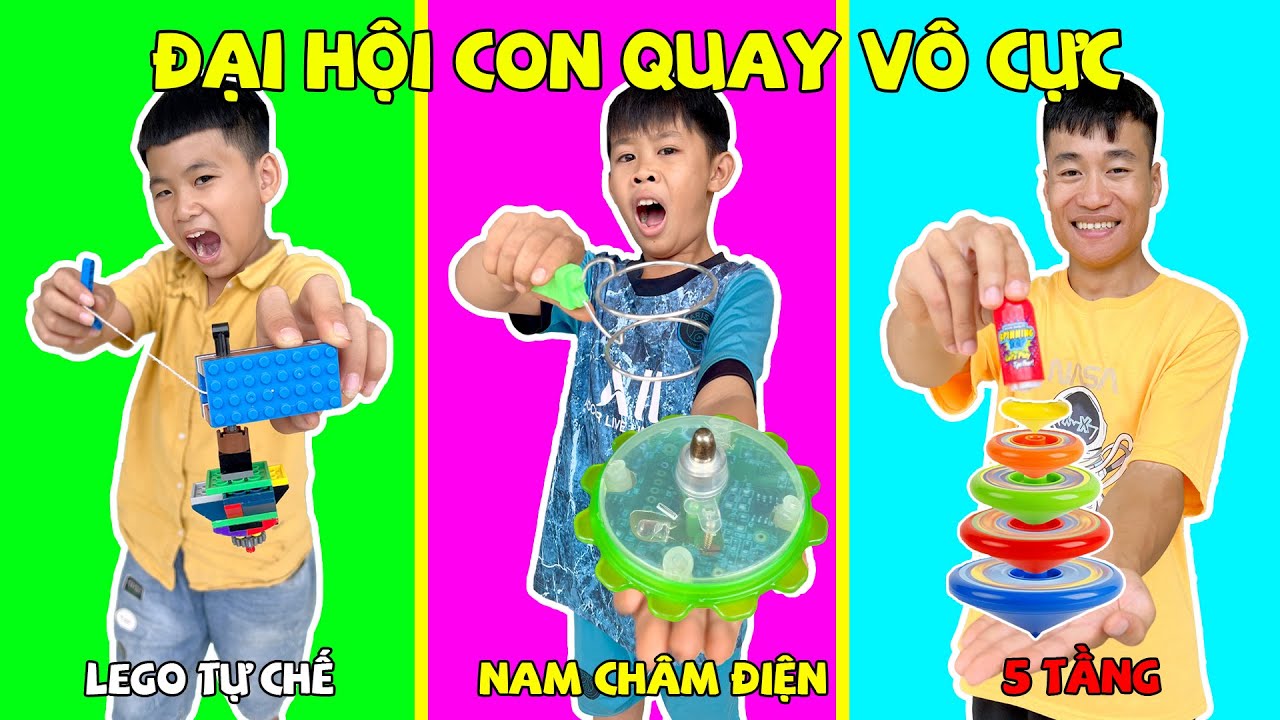 ACC - Con Quay Lego Tự Chế Vs Con Quay 5 Tầng Vs Con Quay Nam Châm Điện ...
