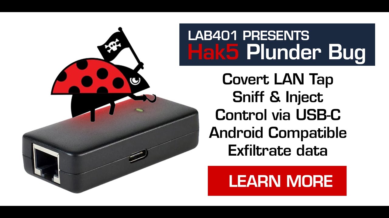 Hak5 Plunder Bug presentation by Lab401.com - YouTube