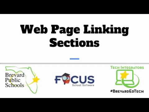 Webpage: Linking Sections - YouTube