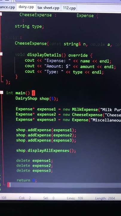 Dairy Products C Coding Cpp Code Codemasters Codinglife Codingninja Coderstokyo Coders