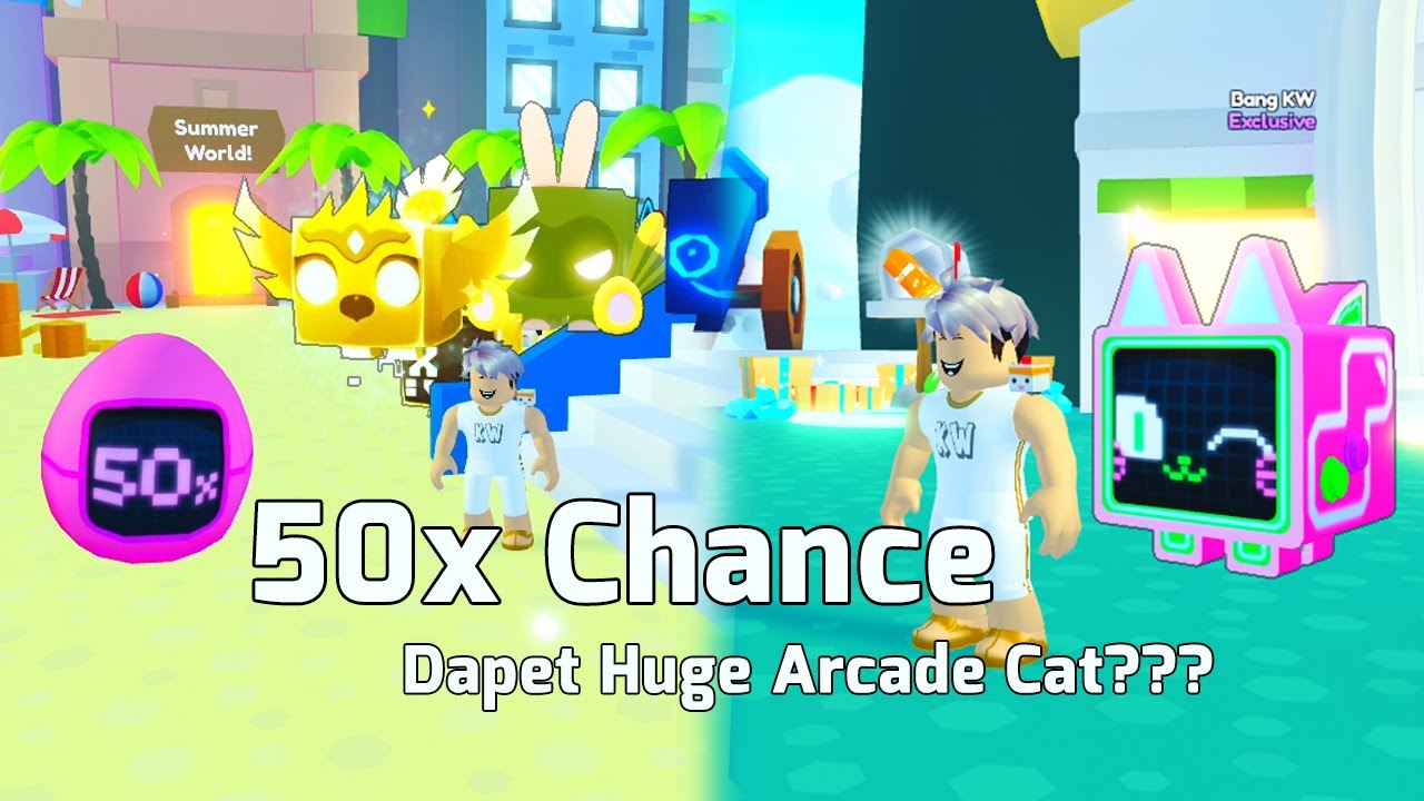 YEAAH DAPET HUGE ARCADE CAT - PET SIMULATOR X - YouTube