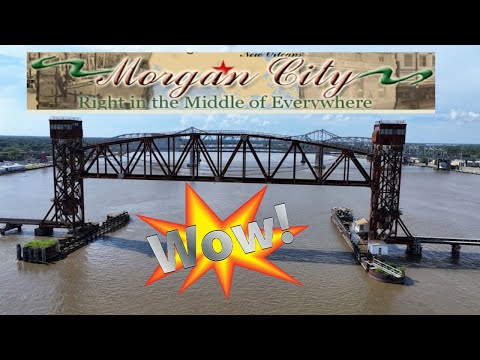 Aerial Tour of Morgan City: Stunning Views of Iconic Bridges | 4K Drone Footage