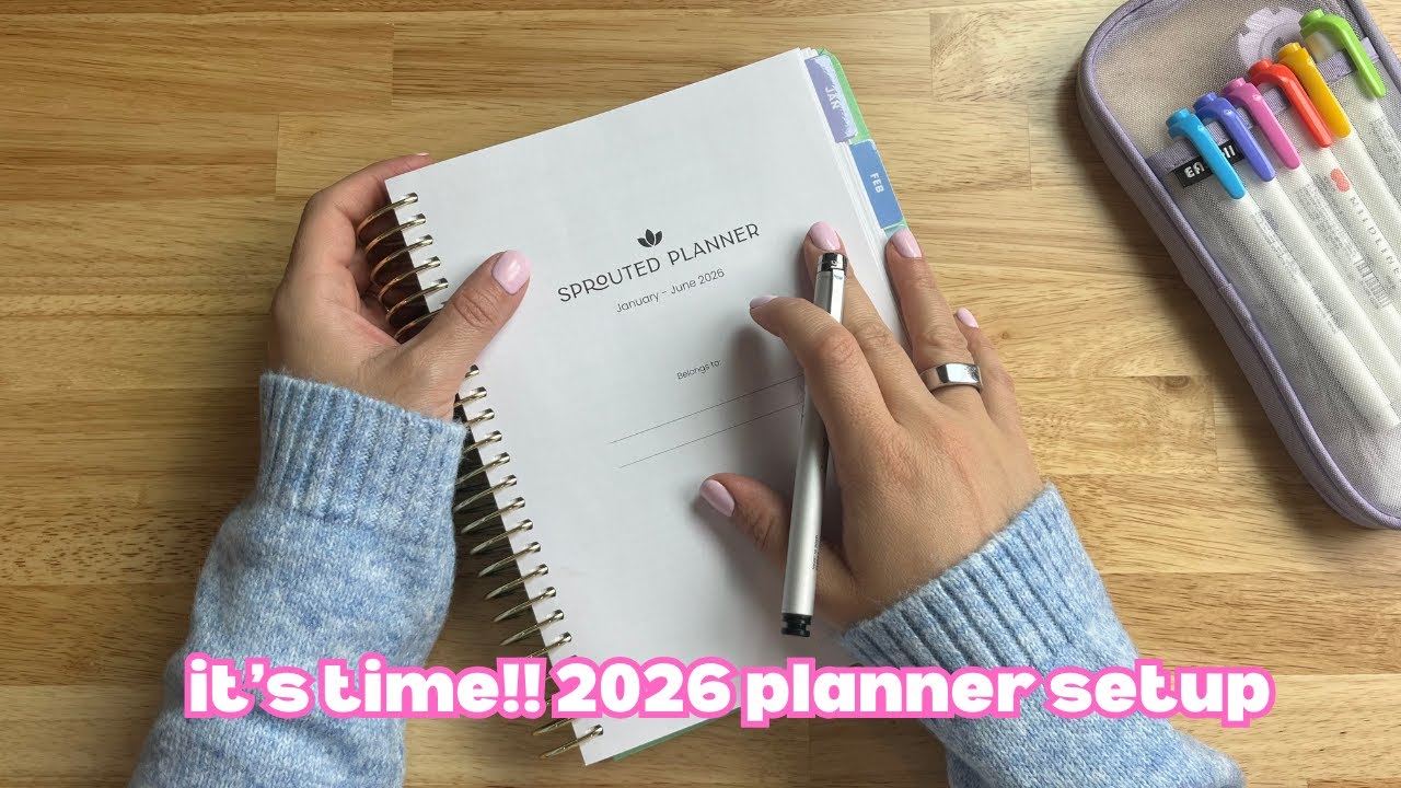 Sprouted Planner Setup for 2026 | January Plan With Me - YouTube