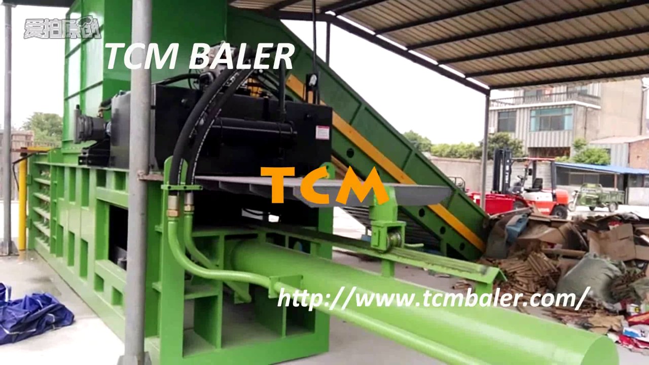 How to compress cardboard baler machine for sale - YouTube