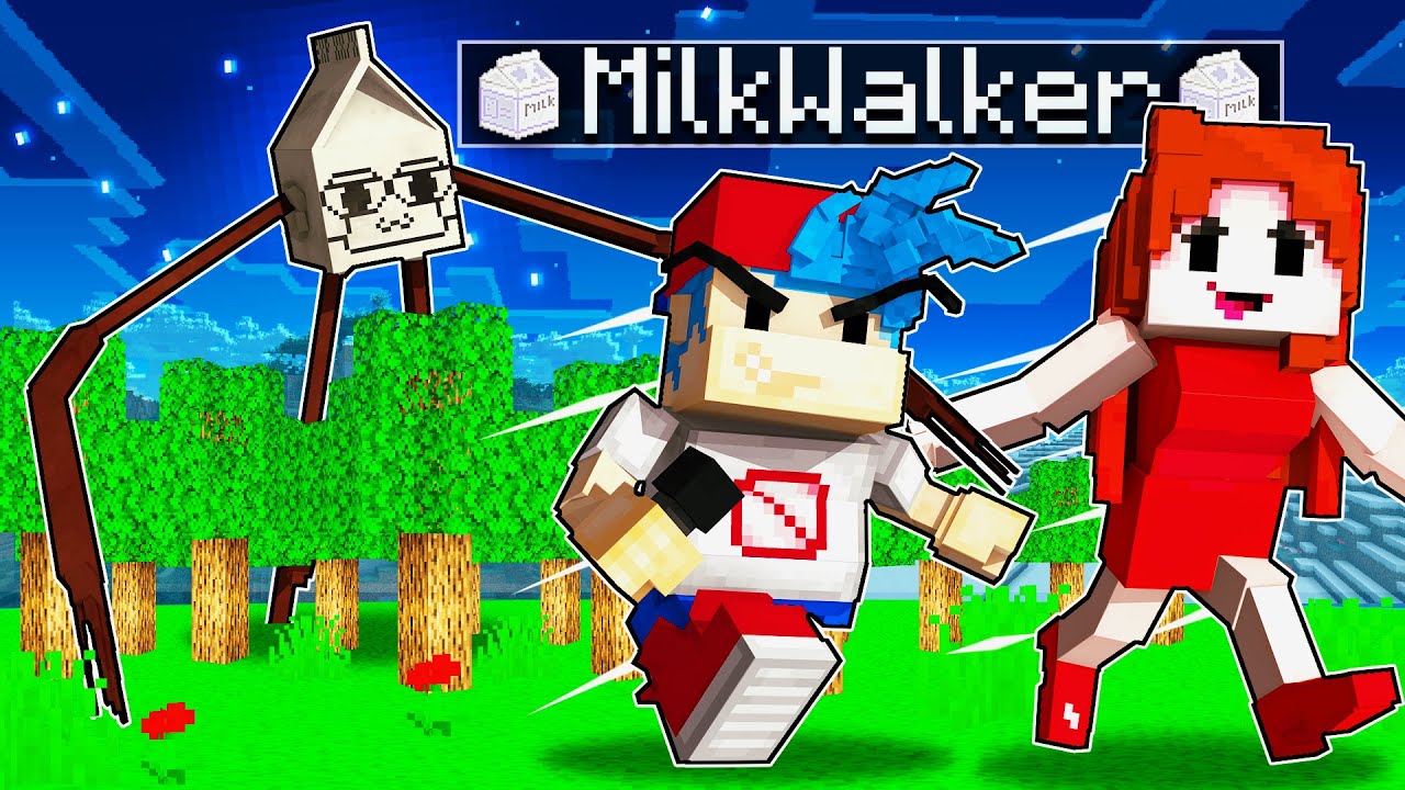 BOYFRIEND CONHECEU O MILK WALKER NO MINECRAFT!!! - YouTube