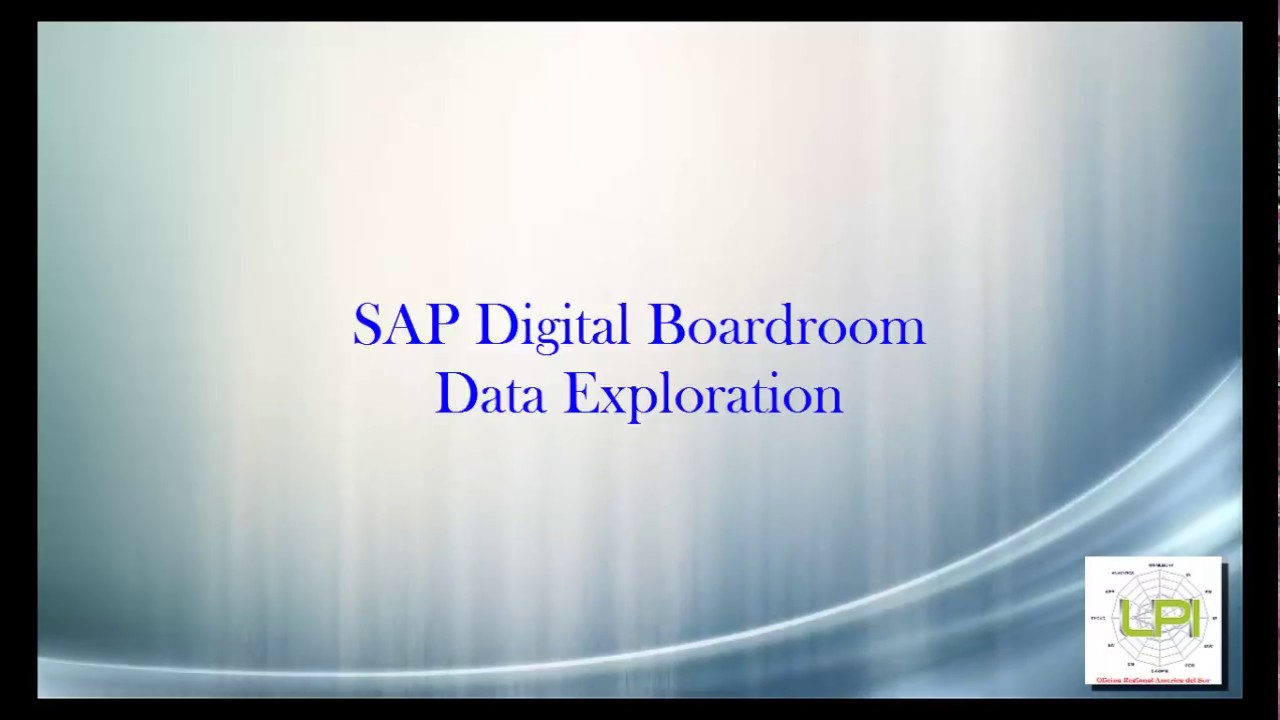 SAP Digital Boardroom Data Exploration - YouTube