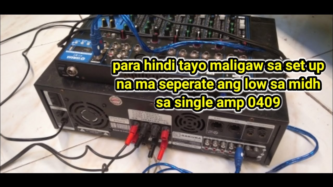 Para hindi tayo maligaw sa set up na ma seperate ang low sa midhi sa ...