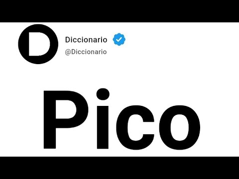 Pico Significado En Español - YouTube