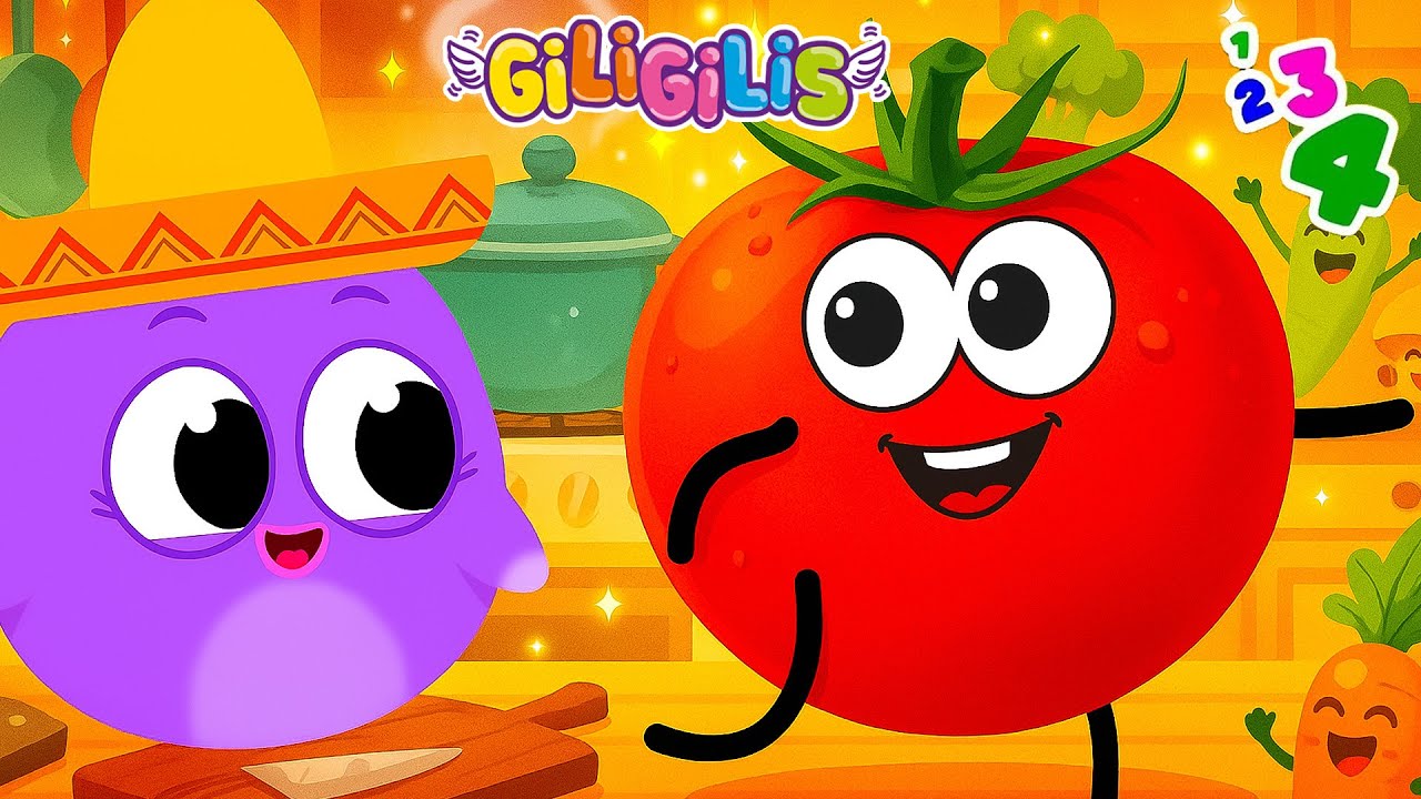 Cartoon Cooking Fun With a Goofy Tomato and a Purple Pal in a Magical ...