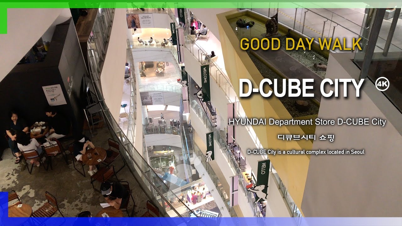 【4K.Full】 Department Store & Mall D-CUBE City Shopping & Food & Walking ...