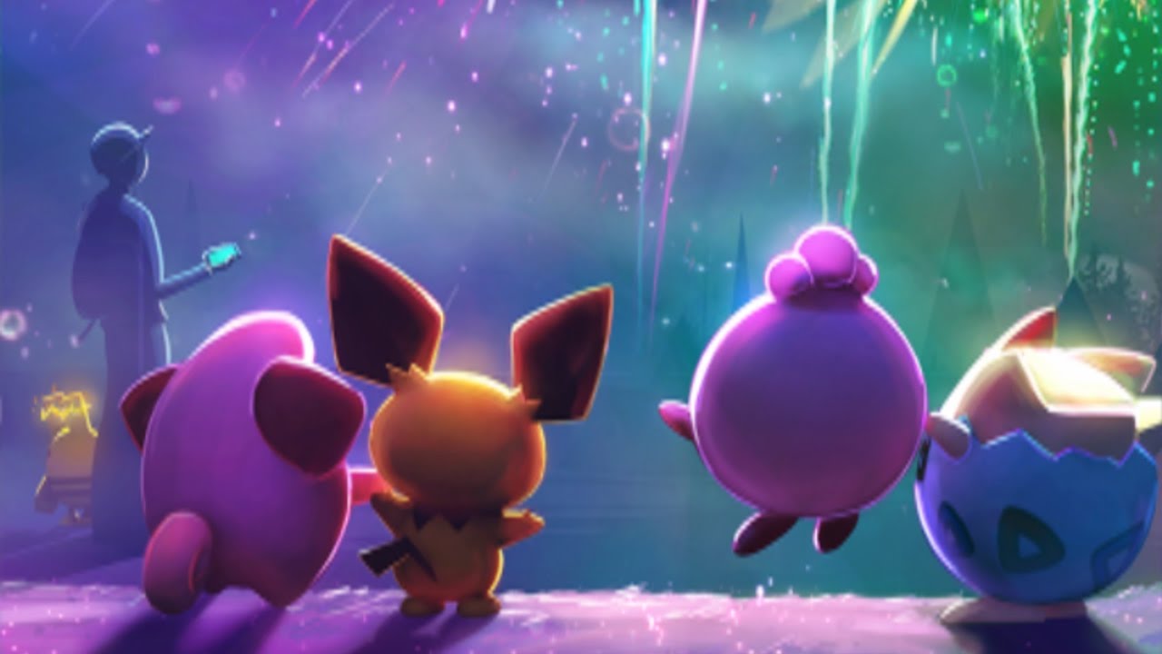 Pokemon Go Title Scene Updated With New Years Fireworks! - YouTube