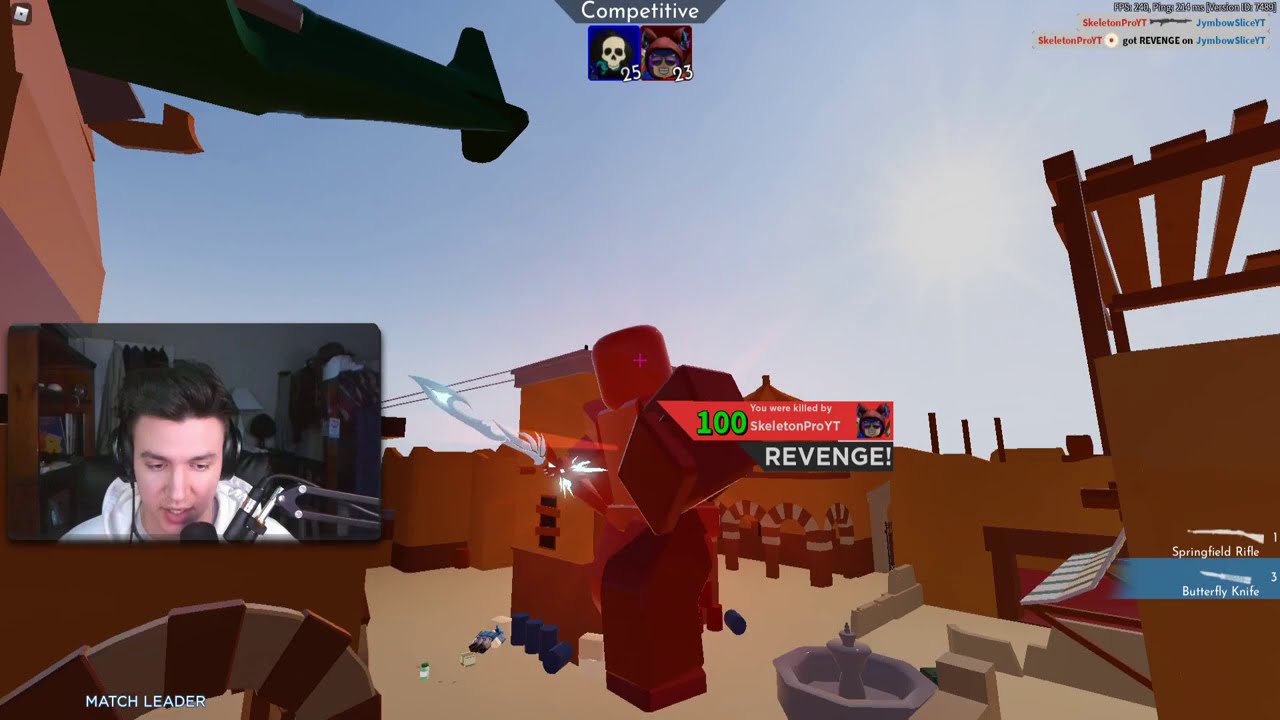 i 1v1'd Skeleton Pro on Roblox Arsenal... (Sandtown) - YouTube