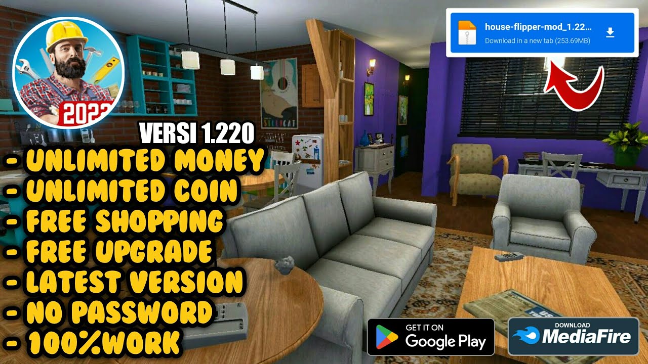 UPDATE!! House Flipper Mod Apk Terbaru 2022 versi 1.220 - Unlimited ...
