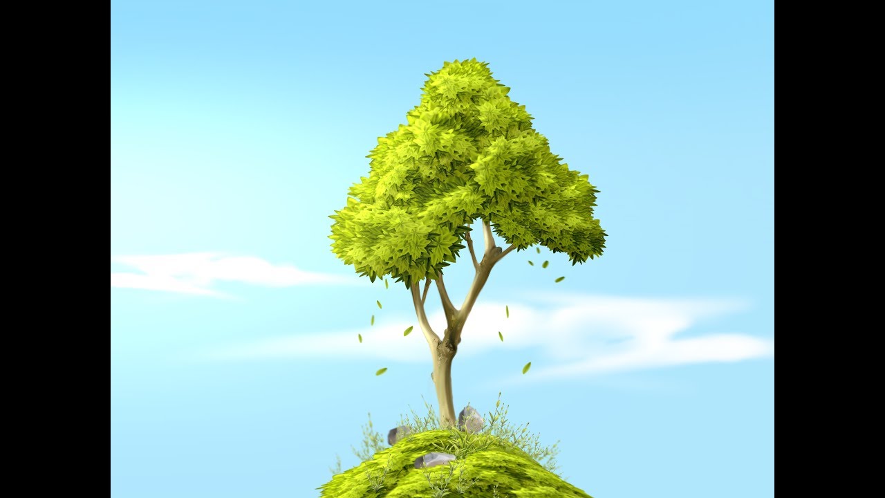 how to digital paint tree | Procreate I i-pad pro - YouTube