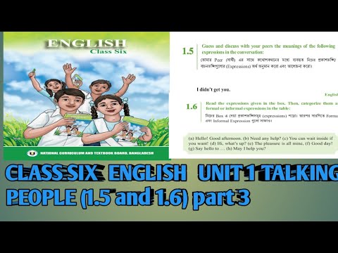 CLASS SIX..ENGLISH..page (6-7)...Talking to people. UNIT 1-(1.5 and 1.6 ...