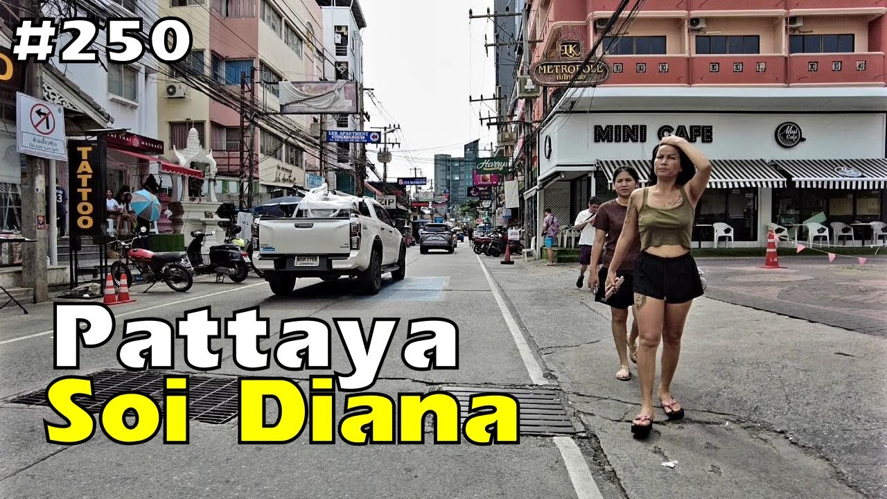 Pattaya day time walk | Thailand streets 2024 | soi Diana, soi 12, Beach road in Pattaya - YouTube