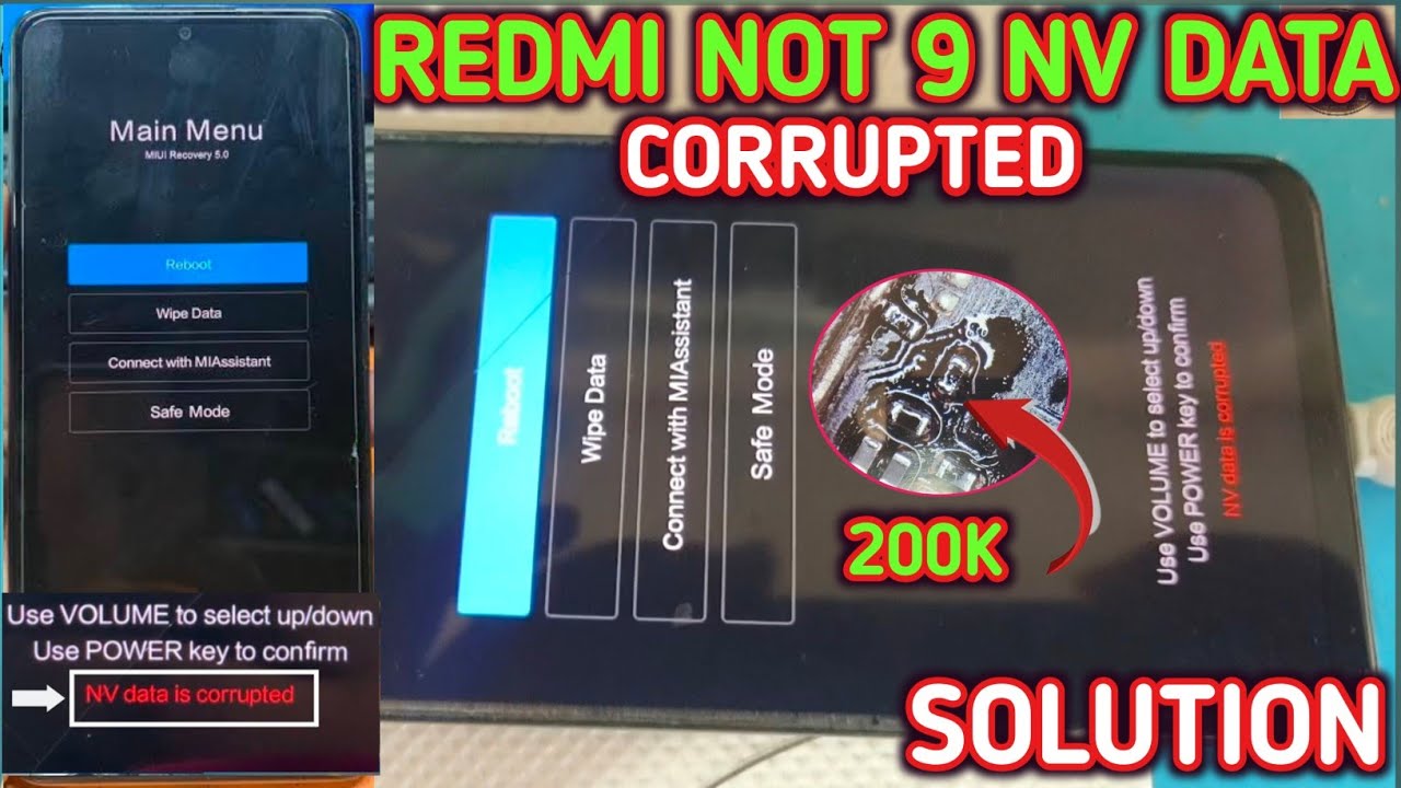 Redmi note 9 (Merlin) nv data is corrupted fix || 200K REGISTER REPLACE ...