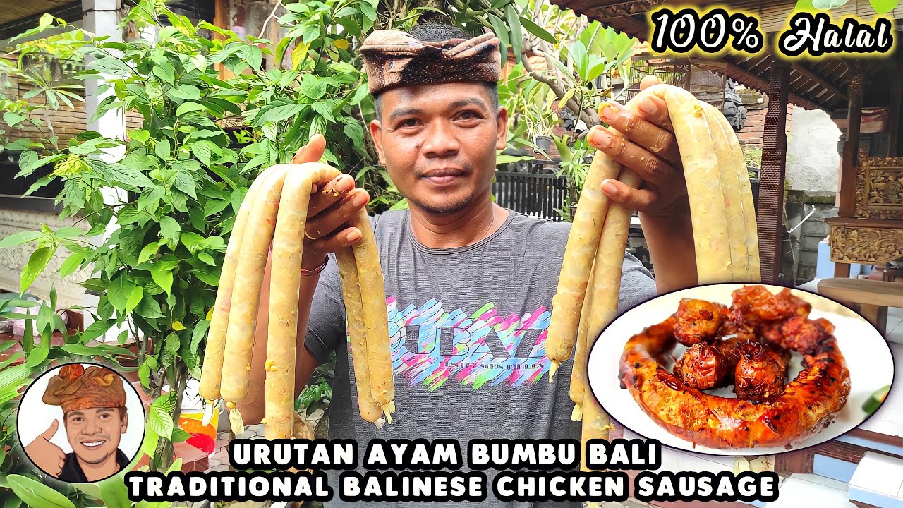 URUTAN AYAM BUMBU BALI (TRADITIONAL BALINESE CHICKEN SAUSAGE) - YouTube