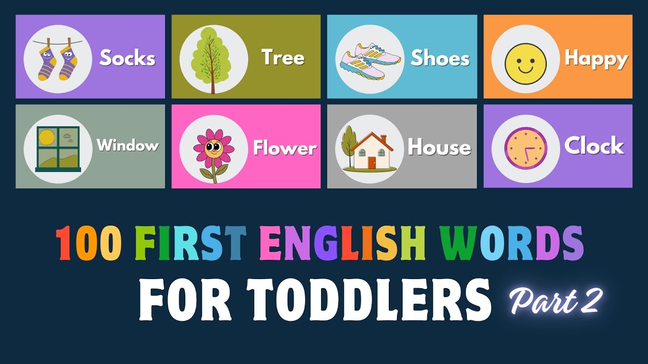100 First Words for Toddlers: A Fun and Easy Vocabulary List. Part 2 ...