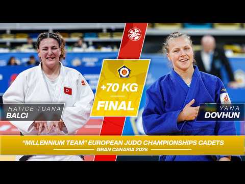 Hatice Tuana BALCI (TUR) 🆚 Yana DOVHUN (UKR) 🏆 Final +70kg 👉 Cadet Europeans Judo Gran Canaria 2026