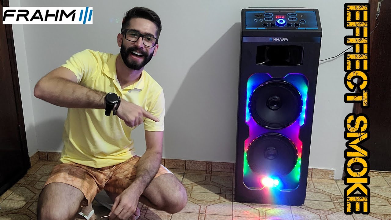 Caixa de som FRAHM EFFECT SMOKE 1200W: A primeira do MUNDO com MÁQUINA ...