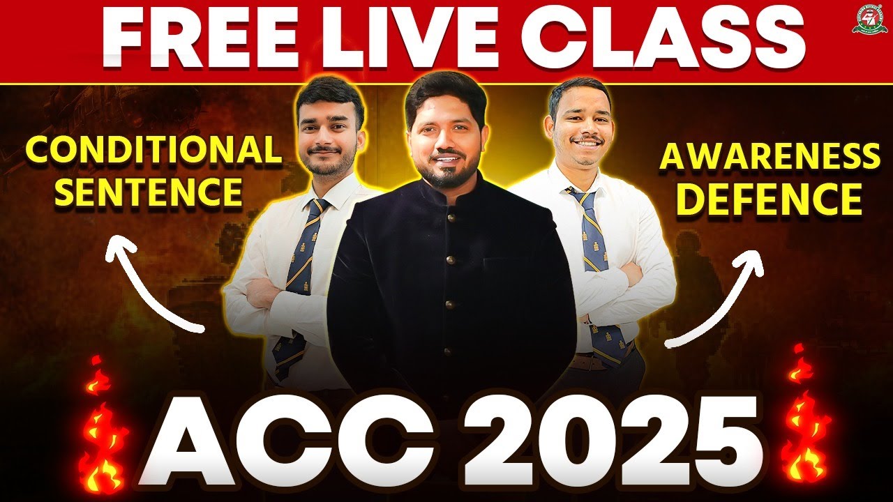 ACC 2025 Free "LIVE" Class🔥ACC English Chapter 1 & GK Defence Awareness ...