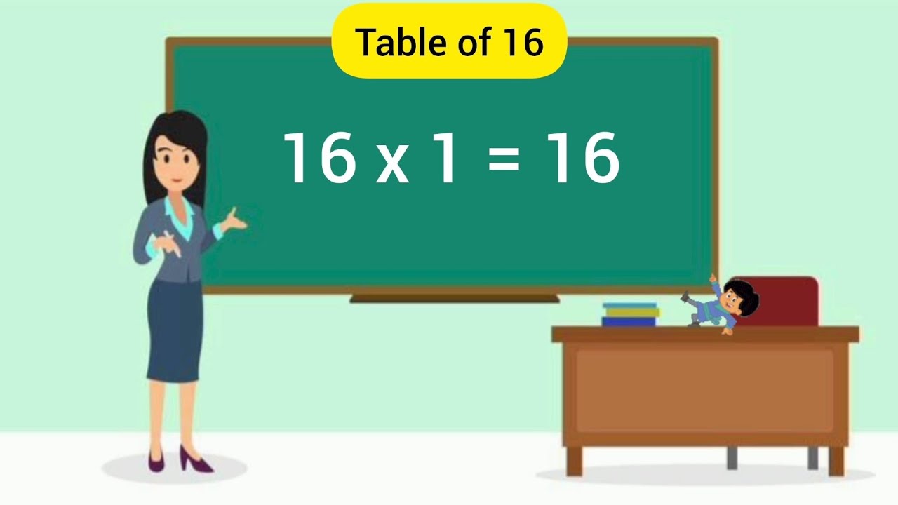16times tables,16x #16 table #tables of16 #16x#nurseryrhymes # ...