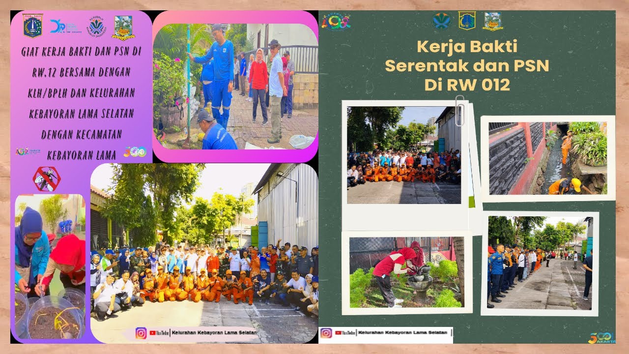 Giat Kerja Bakti dan PSN bersama dengan Kementerian Lingkungan Hidup di ...