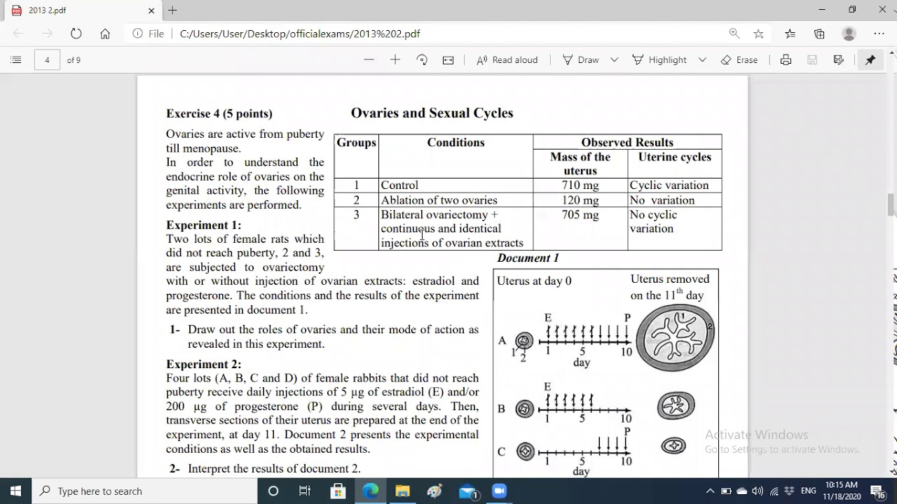 biology zoom meeting / solving 2013 2nd official exam - YouTube