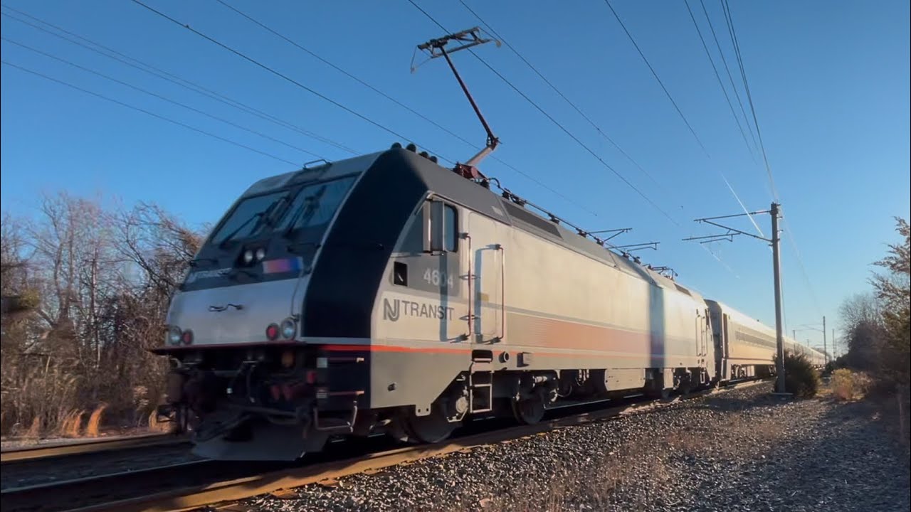 NJ Transit ALP-46 #4604 NJCL Train 3221 Oceanport NJ - YouTube