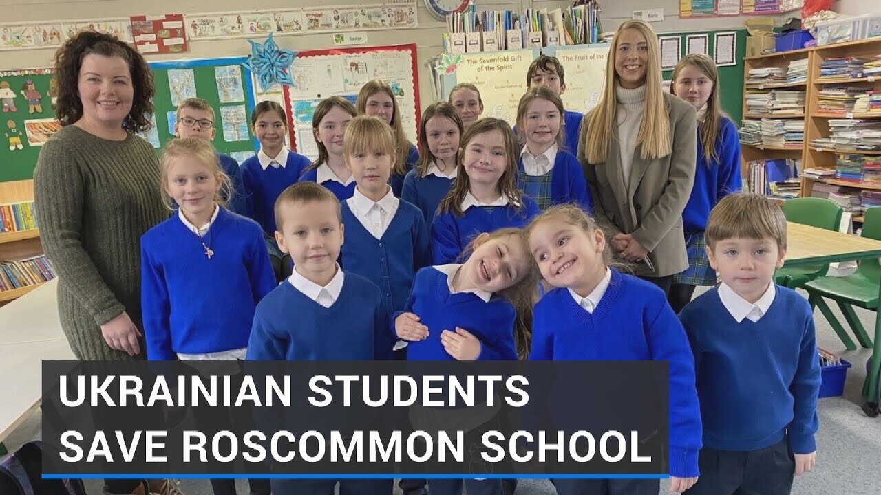 Ukrainian students save Roscommon school from potential closure - YouTube