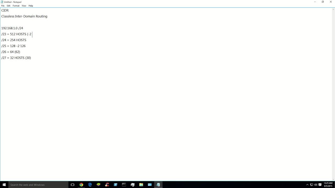 How to calculate CIDR notation for subnetting - YouTube