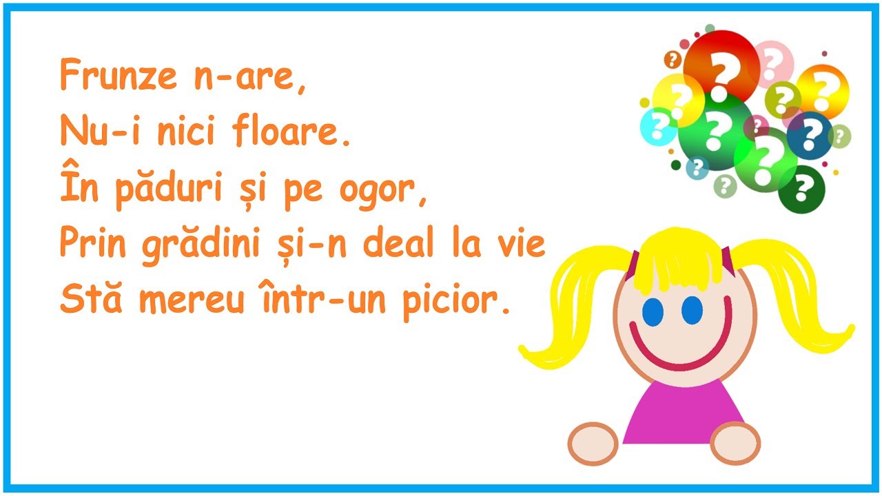 5 GHICITORI PE ZI - MIERCURI | Ghicitori pentru copii | Activitate ...