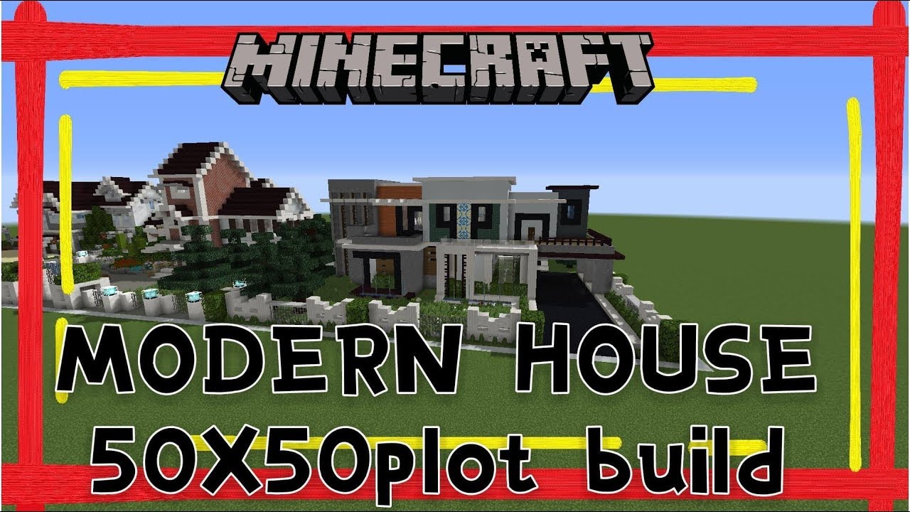 Minecraft How to builds a house 50x50 【timelapse】 - YouTube