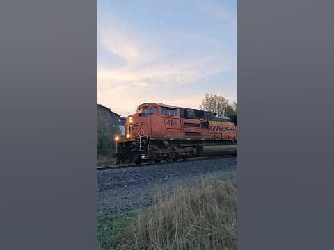 BNSF 8494 Leads a SB Coal - YouTube