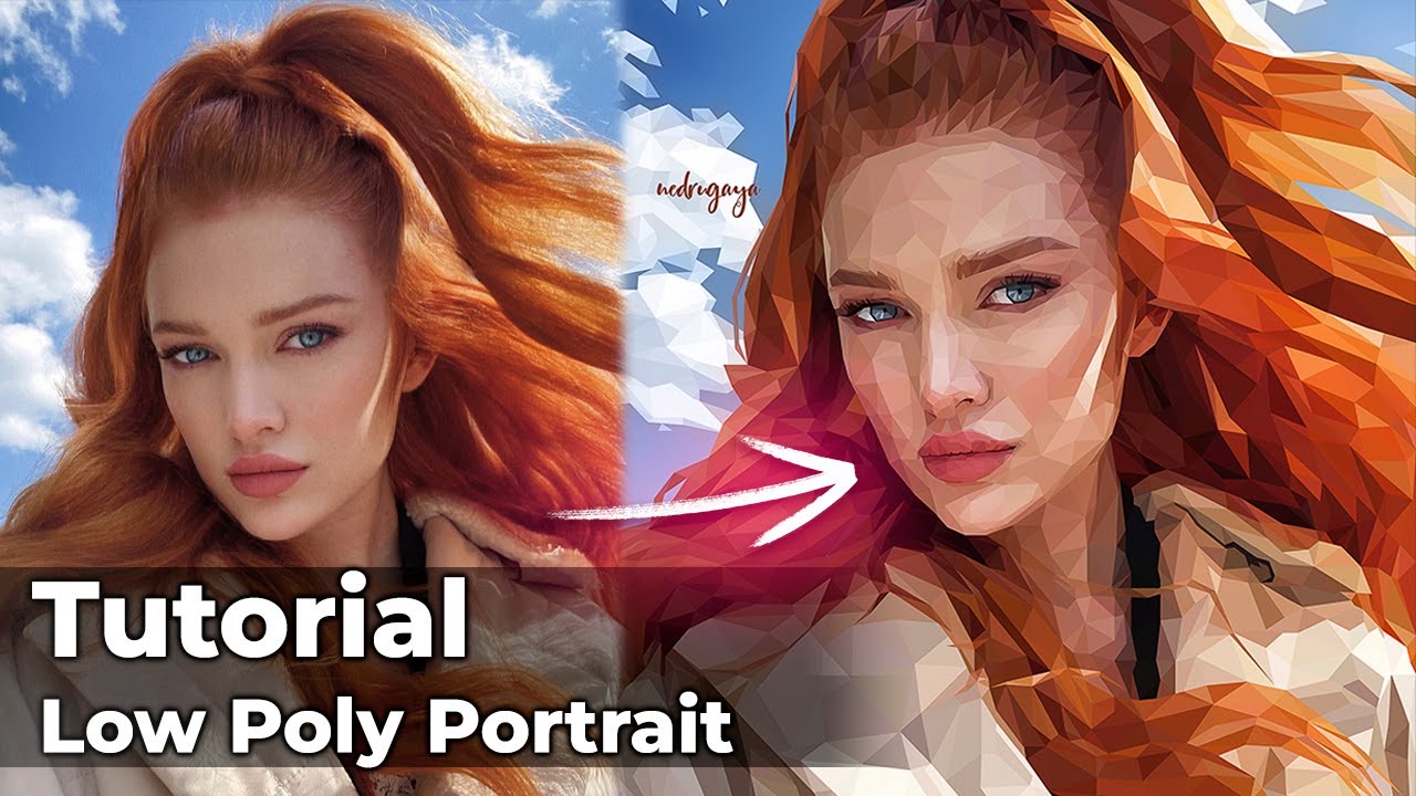 Портрет в стиле Low Poly. Полный урок | Low Poly Portrait Tutorial - YouTube
