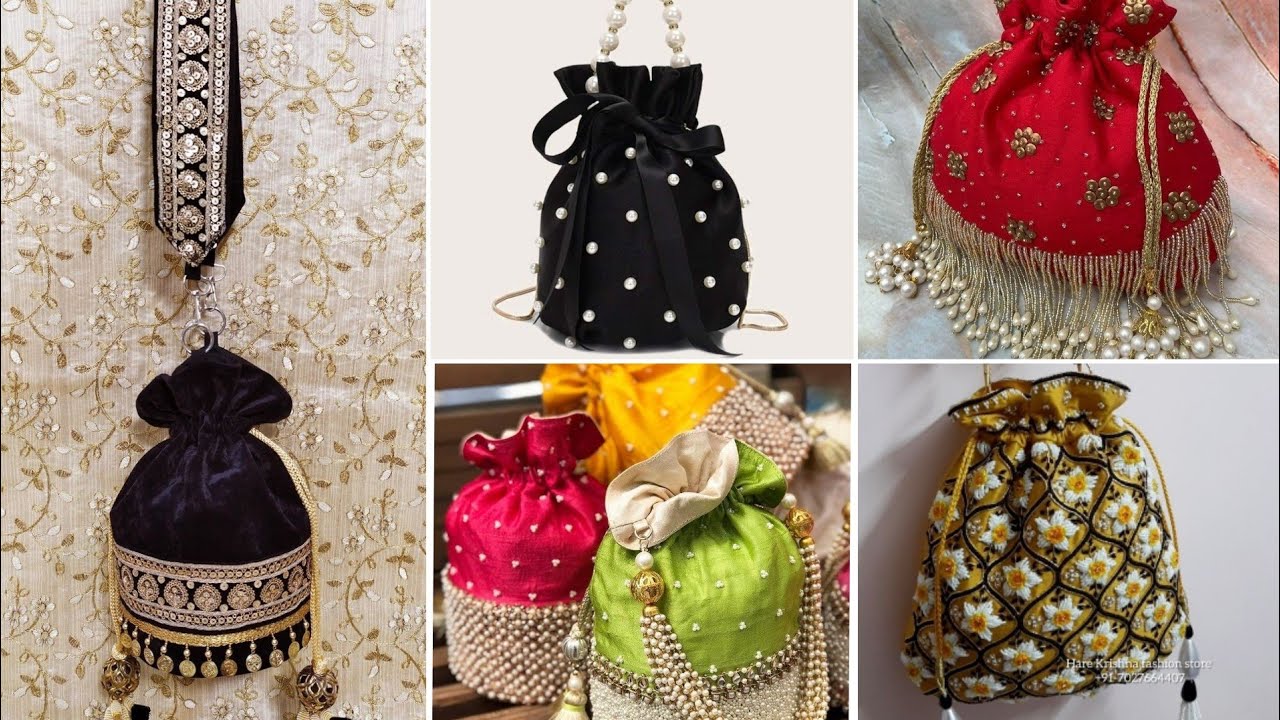 most trending and latest fashion hand potli stylish fancy hand potli ...