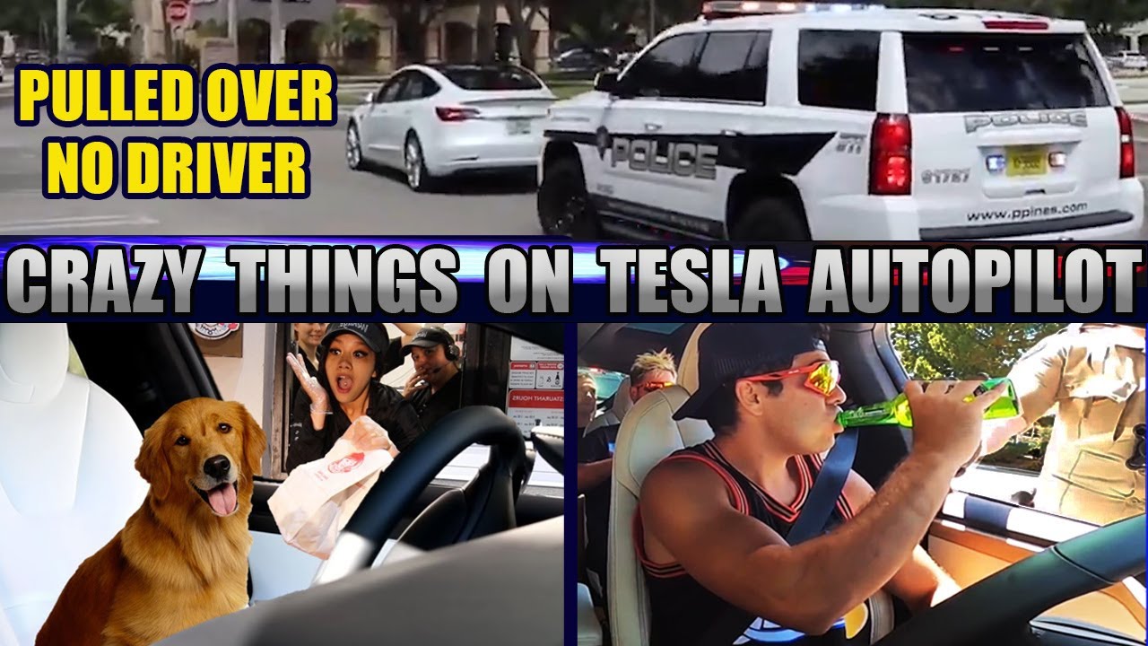 Crazy Things Tesla Drivers Do On Autopilot - YouTube