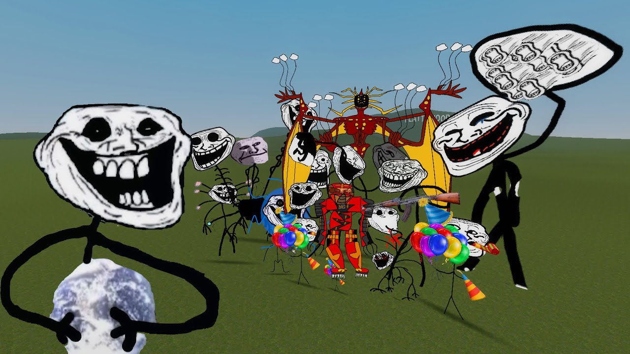 The God Of Earth VS Trollge Size comparison ! Garry's Mod Sandbox - YouTube